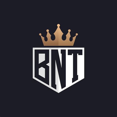 Premium Vector Luxury Bnt Logo With Crown Elegant Initials Bnt Letter