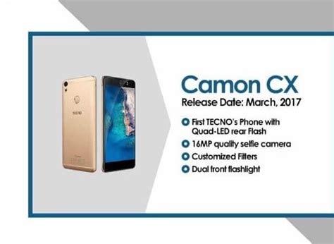 Infographic The Tecno Camon Camera Evolution Phonecorridor