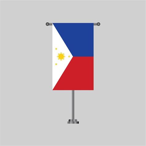 Philippines Flag With Pole Vectors And Illustrations For Free Download