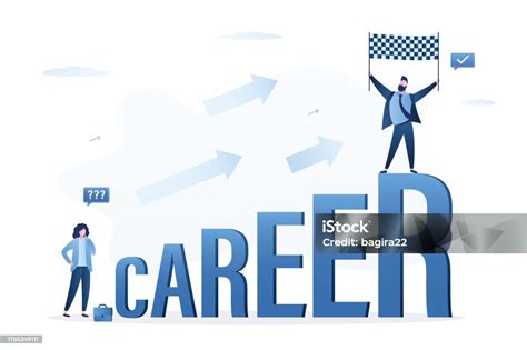 비즈니스 승자와 패자 경력 성장 경력 목표 달성 인생의 피크 타임 자기 개발 경력 사다리에서 성공의 마무리 깃발을 가진 똑똑한 사업가 보스 개념에 대한 스톡 벡터 아트 및