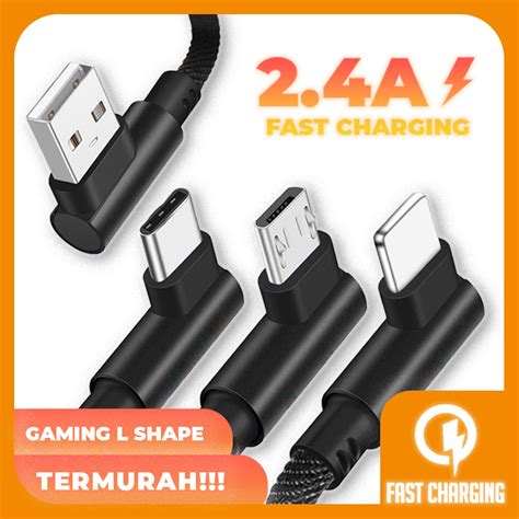 Jual Kabel Data Fast Charging Micro TypeC Lighting Meter Meter Cable Charger Gaming L