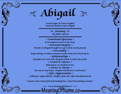 Meaning Of Name Abigail Names With Meaning Names Meant To Be