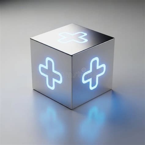 Blue Metallic Cube Stock Illustrations 3283 Blue Metallic Cube Stock