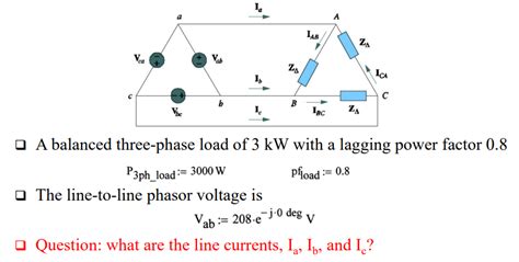 [solved] A Balanced Three Phase Load Of 3kw With A Laggin