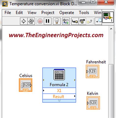 Temperature Conversion In Labview The Engineering Projects