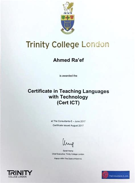 Finally I Received My Certict Certificate From Trinity College London
