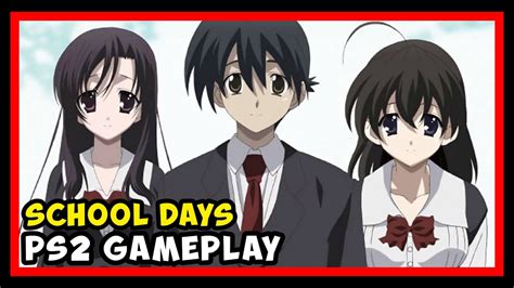 School Days Lxh スクールデイズ Ps2 Gameplay Youtube