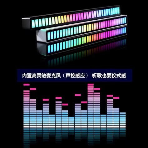 Rgb拾音灯氛围灯声控音乐节奏usb车载室内装饰led桌面摆件创意灯虎窝淘