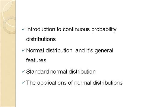 Chapter Normal Distribution Introduction To Continuous Probability