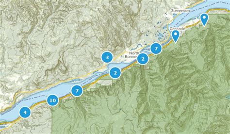 Columbia River Gorge Map Waterfalls Columbia River Gorge Map