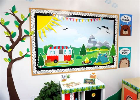 Woodland Friends Woodland Fun Bulletin Board Camping Theme Classroom