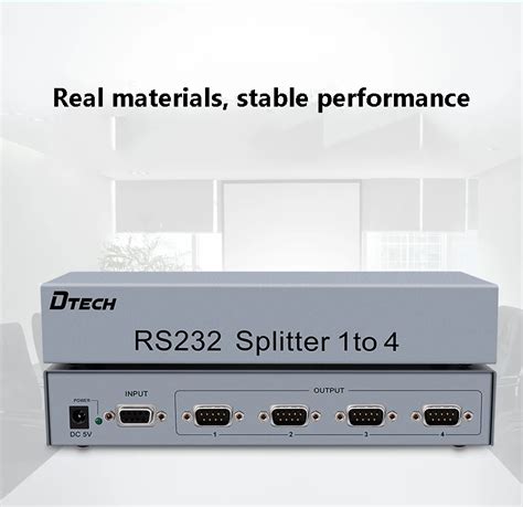 Dtech High Quality Supplier Serial Port Distributor 1 To 4 Rs232 Splitter Buy 1x4 Splitter