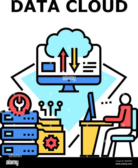 Data Cloud Connection Vector Concept Illustration Stock Vector Image