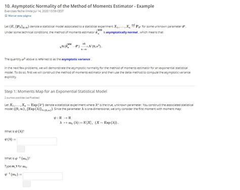 10 Asymptotic Normality Of The Method Of Moments