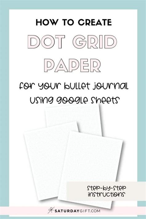 How To Make Dot Grid Paper For Your Bullet Journal Using Google Sheets
