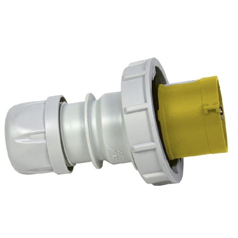 Garo 32a 3 Pin 2p E Yellow Ip67 Industrial Plug 100 130v Pv232 4s