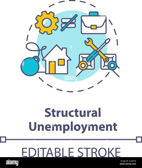 Structural Unemployment Concept Icon Stock Vector Image And Art Alamy