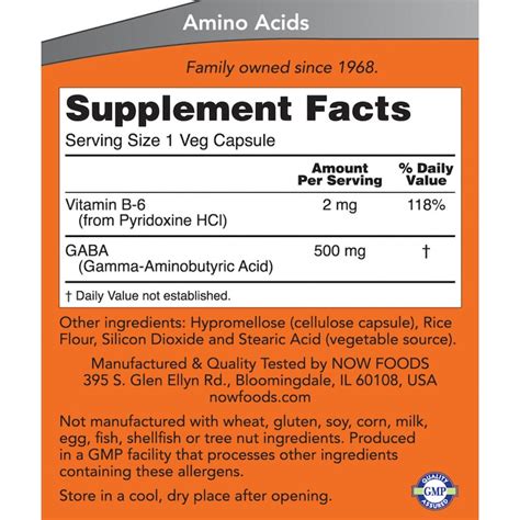 Now Foods Gaba 500 Mg 200 Capsule Vegetale Emagro
