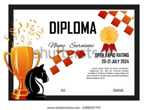 Certificado De Plantilla Al Torneo De Vector De Stock Libre De