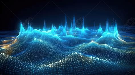 미래 지향적인 동적 파동 구조 3d 렌더링된 파란색 입자 흐름 절대 배경 3d 배경 파동 배경 이미지 Hd 절대 3d 파동 배경 사진 무료 다운로드 Lovepik
