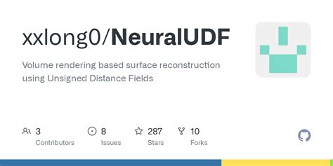 GitHub Xxlong NeuralUDF Volume Rendering Based Surface Reconstruction Using Unsigned