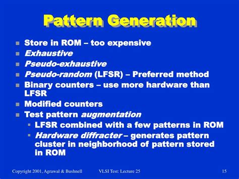 Ppt Lecture 25 Built In Self Testing Pattern Generation And Response Compaction Powerpoint
