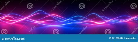 3d Render Abstract Neon Background Wide Panorama With Ultraviolet