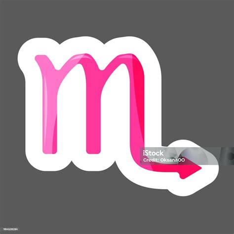 전갈 자리 조디악 스티커 기호 색깔 점성 학 기호 아이콘입니다 벡터 아이콘 전갈 자리 레이어 그룹화 쉽게 편집 그림에 대 한 당신의 디자인에 대 한 개념에 대한 스톡 벡터