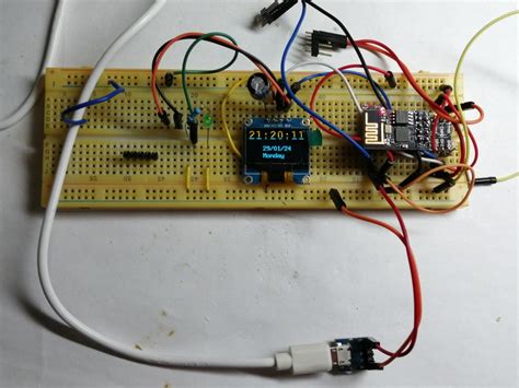 Network Clock Using Esp8266 And Oled Display Electronics Lab