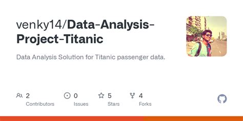 Github Venky Data Analysis Project Titanic Data Analysis Solution For Titanic Passenger Data