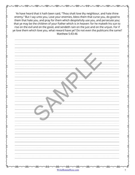 Scripture Copywork Verses About Love From The Gospels Print Made By