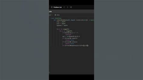 Day31 Leetcode Problem Valid Sudoku Youtube