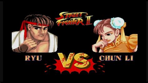 [스트리트 파이터 Ii] 류 Vs 춘리 Street Fighter 2 The World Warrior Youtube
