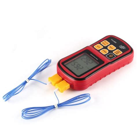 Dual Channel Digital Thermocouple Thermometer 50 300 Handheld Temperature Meter 2pcs K Type