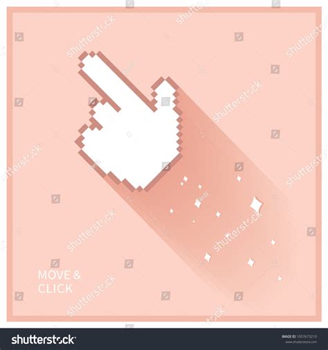 Pixel Moving Mouse Cursor Stock Vector Royalty Free 1057673210 Shutterstock