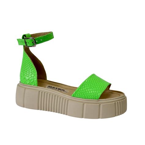 Електрик зелени дамски сандали с платформа и катарами естествена кожа 39 Emag Bg