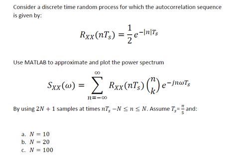 Solved Consider A Discrete Time Random Process For Which The Chegg