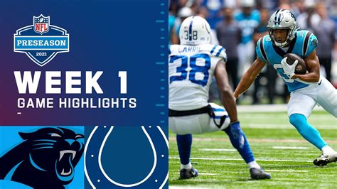 Carolina Panthers Vs Indianapolis Colts Preseason Week 1 2021 Nfl