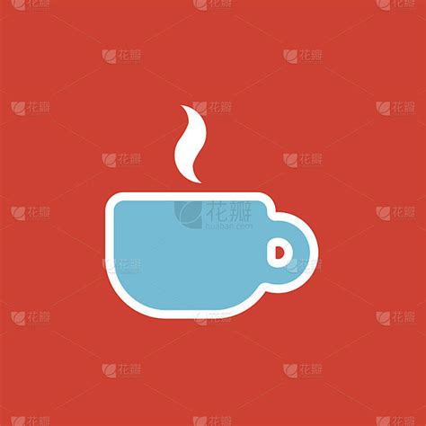 矢量图标或插图显示杯咖啡或茶在轮廓风格