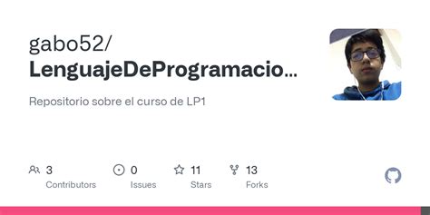 Github Gabo Lenguajedeprogramacion Repositorio Sobre El Curso De Lp