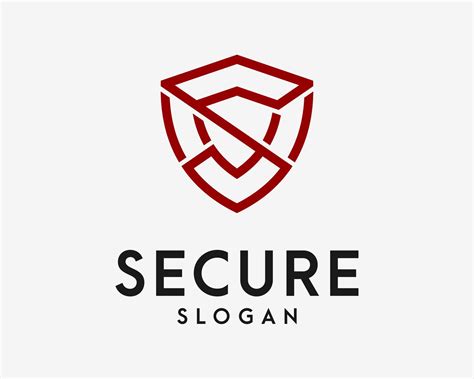 Letter S Shield Guard Security Protection Defense Safety Line Emblem Badge Simple Vector Logo