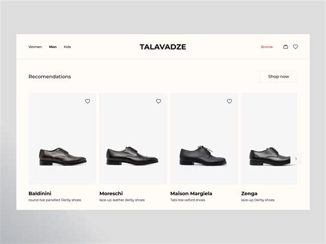 E Commerce Minimal Mens Classic Shoe Ux Ui Product Page By Irakli Talavadze On Dribbble