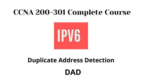 IPv Duplicate Address Detection IPv DAD YouTube