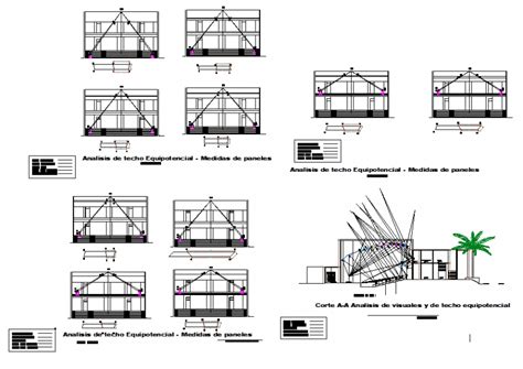 Ceiling Analysis Equipotechnical Panel Measurements Cad Drawing Details