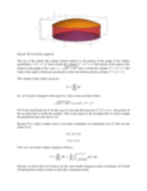 Solution Application Of Triple Integrals Volume And Mass With Examples