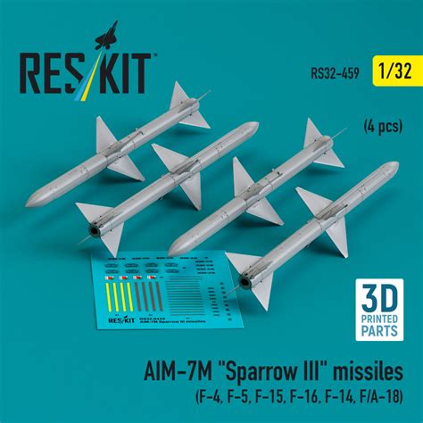 Aim M Sparrow Iii Missiles Pcs D Printed