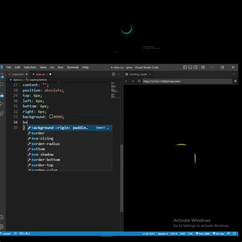glowing gradient loader animation pure css youtube