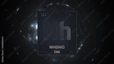 Nihonium As Element 113 Of The Periodic Table Seamlessly Looping 3d