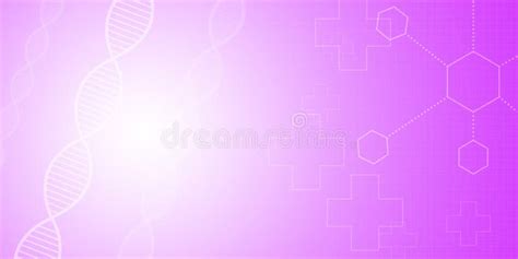 Medical Concept Background Gene And Plus Sign With Hexagon Grid Stock Illustration