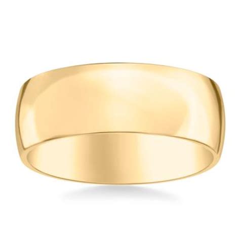 14k Gold European Fit Polished Wedding Band 8mm Smyth Jewelers